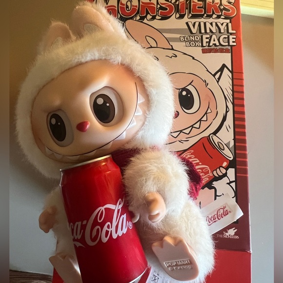POP MART | Accents | Labubu Coca Cola Edition Open Box Holding Can ...